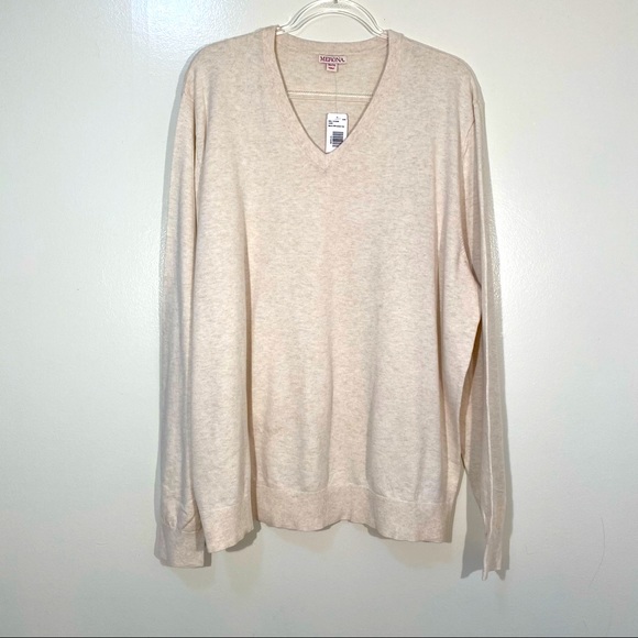 Merona | Sweaters | Merona Oatmeal Color V Neck Knitted Pullover ...